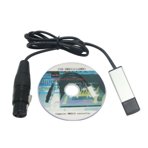 USB To DMX Interface Adapter DMX Computer Satge Lighting Controller Dimmer Free Shipping