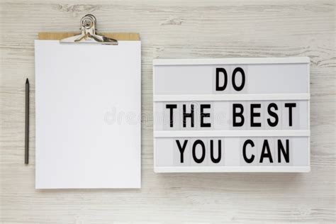 `do The Best You Can` Words On A Modern Board Clipboard With Blank