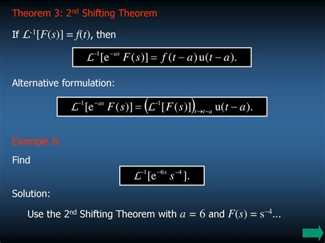 Week 8 Laplace Transformation The Basics The Shifting Theorems Ppt