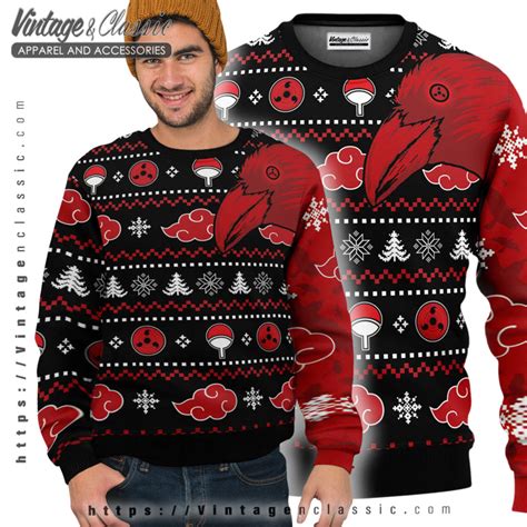 Uchiha Itachi Naruto Ugly Christmas Sweater Vintagenclassic Tee
