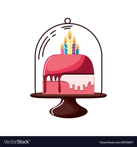 Birthday Cake Dessert Royalty Free Vector Image