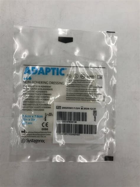 Systagenix 2012 Adaptic Non Adhering Dressing 7 6cm X 7 6cm Gb Tech Usa