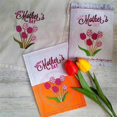 Mothers Day Machine Embroidery Designs Set Instant Download Files Etsy