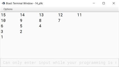 Write A Program In Java To Display The Following Pattern 15 14 13 12