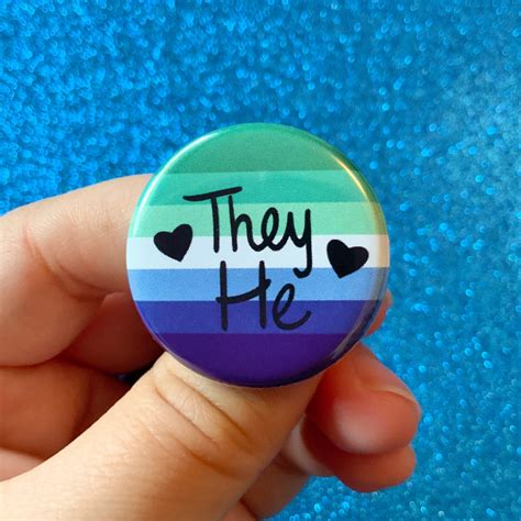 Mlm Gay Vincian Pride Flag Pronoun 125 Inch Pin Back Button Etsy