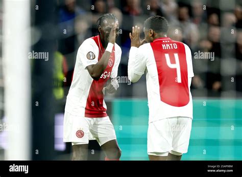 AMSTERDAM L R Bertrand Traore Of Ajax Jorrel Hato Of Ajax