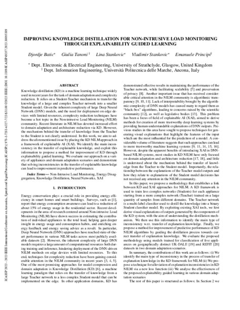 pdf improving knowledge distillation for non intrusive load