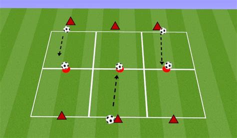 Footballsoccer Passing Cone Knockdown Technical Passing