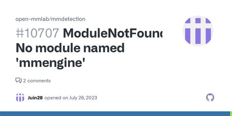 Modulenotfounderror No Module Named Mmengine · Issue 10707 · Open