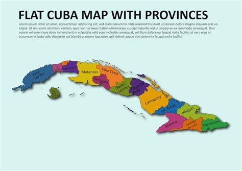 Mapa Plano De Cuba Con Distritos Vector Premium
