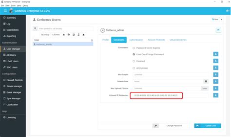 Correction In IP Address Range Calculation From CIDR Cerberus FTP Server