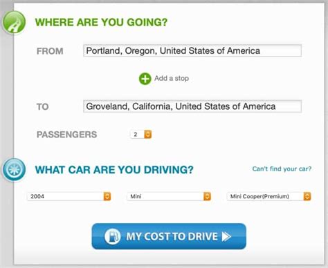 Gas Cost Trip Calculator Mapquest Thinkingjasela