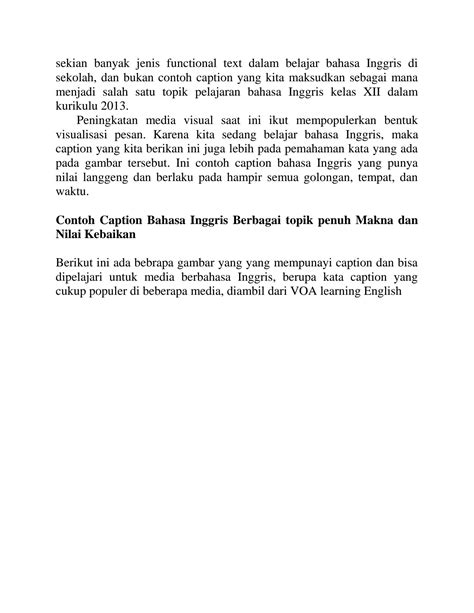 Solution Caption Materi Bahasa Inggris Kelas 12 Studypool