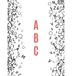 Colorful Alphabet Letters Horizontal Border Vector Image