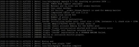 MySql InnoDB Mmap 137428992 Bytes Failed Errno 12