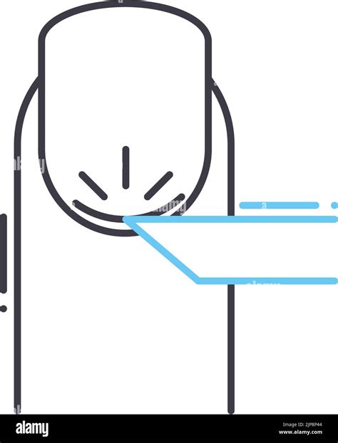 Icône De Ligne De Manucure Symbole De Contour Illustration