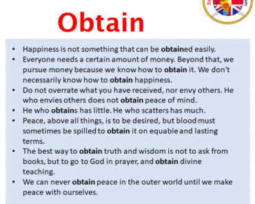 Obtain In A Sentence In English Archives English Grammar Here