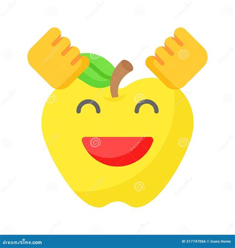Enthusiastic Emoji Icon Happy Face Vector Design Stock Vector