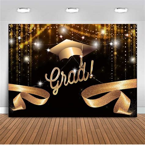 Buy Moca Graduation Party Backdrop Black Gold Class Of 2022