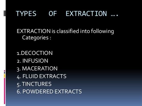 concept of extraction and expreesion