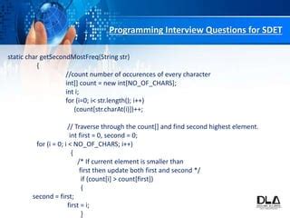 Top 20 Java Programming Interview Questions For Sdet PPT