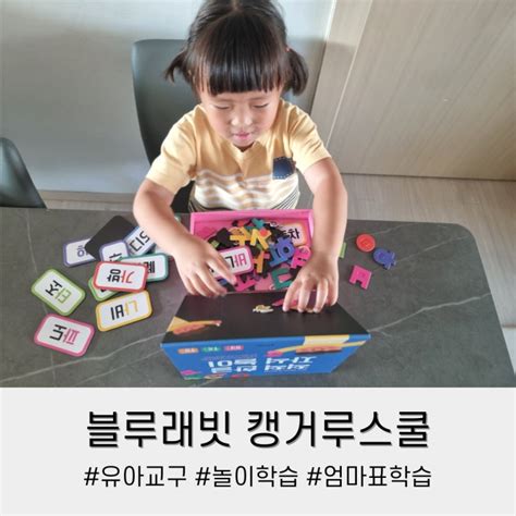 블루래빗 캥거루 스쿨 유아교구 척척 한글 자석 놀이 하마 수 저울 놀이 곰곰 메모리 게임