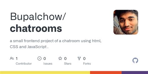 GitHub Bupalchow Chatrooms A Small Frontend Project Of A Chatroom Using Html CSS And