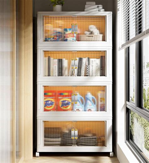 Joybos® Stackable Storage Bins With Lids And Doors