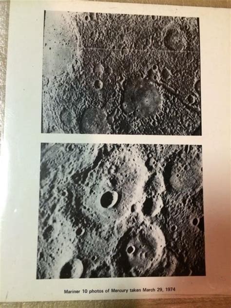 Nasa Jpl Mariner 10 Mission 1974 Venus And Mercury Photo