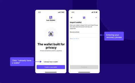Import An Existing Wallet Leo Wallet