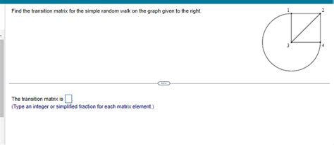 Solved Find The Transition Matrix For The Simple Random Walk Chegg
