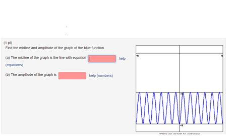 Solved Pt Find The Midline And Amplitude Of The Graph Of Chegg Com