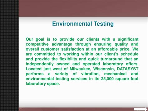 PPT Environmental Testing PowerPoint Presentation Free Download ID 7224136