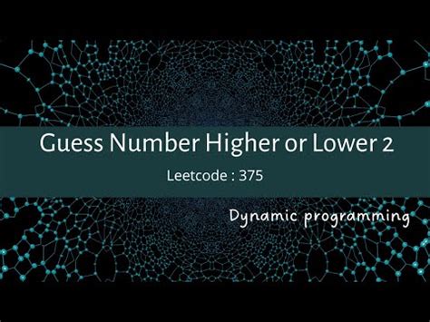 Guess Number Higher Or Lower Leetcode Youtube