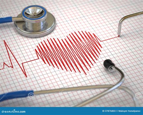 Stéthoscope Et Cardiogramme D ECG Concept De Médecine Illustration Stock Illustration du