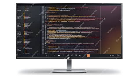 Code On Screen A Monitor Displaying Program Codeinfographics Bug Fixes