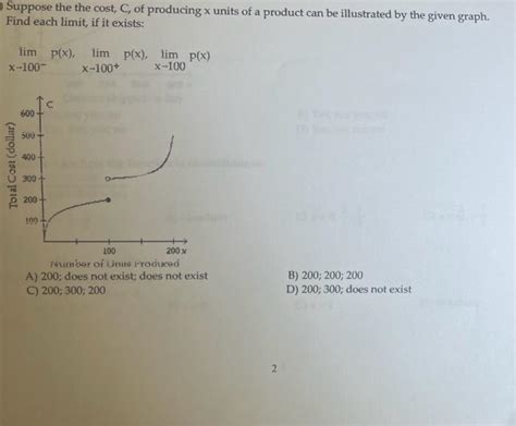 Solved O Suppose The The Cost C Of Producing X Units Of A