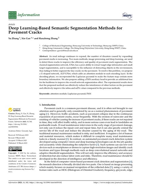 deep learning based semantic segmentation methods for pavement cracks