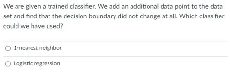 Solved We Are Given A Trained Classifier We Add An