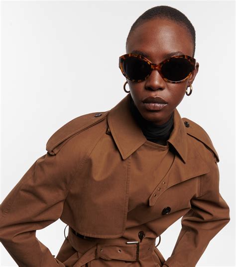 Triomphe Oval Sunglasses In Brown Celine Eyewear Mytheresa