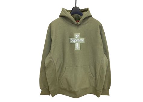 【在庫あり】supreme Cross Box Logo Hooded Sweatshirt Light Oliveを安心売買 モノカブ