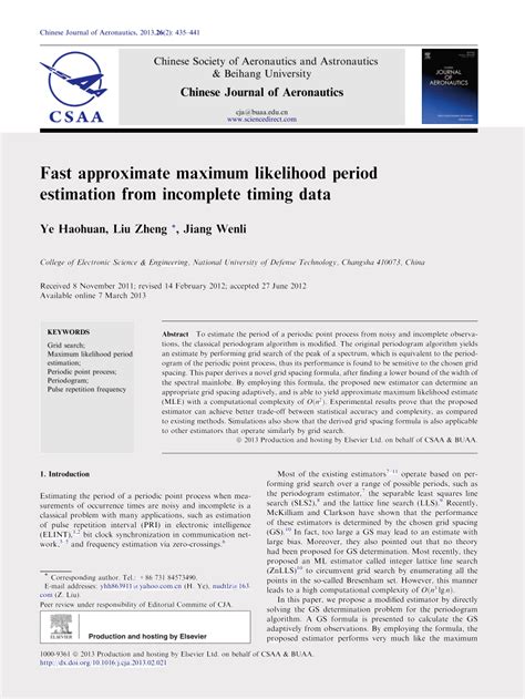 pdf withdrawn fast approximate maximum likelihood period estimation from incomplete timing data