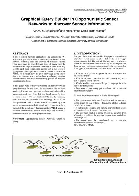pdf graphical query builder in opportunistic sensor networks to