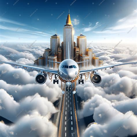 Реалистичный Самолет Спереди Со Зданиями На Ai Generated Image 2449818753 Shutterstock