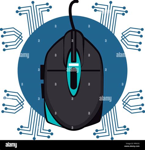 Gamer Mouse Device Techno Emblem Stock Vector Image Art Alamy