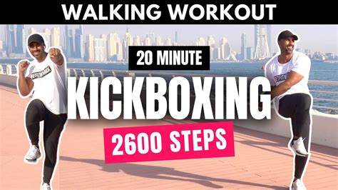 Cardio Kickboxing Walking Workout 20 Minute Low Impact Youtube
