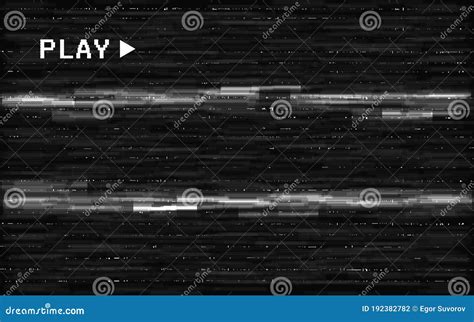 Glitch Analog Background No Signal Vhs Template Videotape Distortion