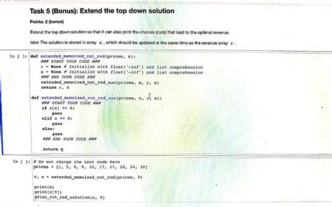 Solved Task 5 Bonus Extend The Top Down Solution Points