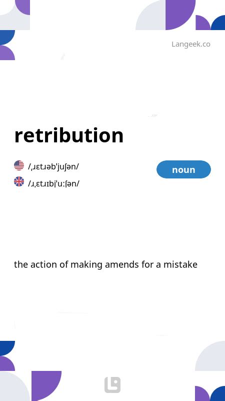 Definition And Meaning Of Retribution Picture Dictionary