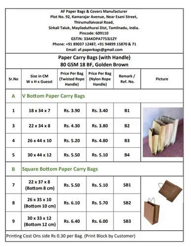 Brown Plain Paper Carry Bags Loop Handle Capacity 2kg At Rs 430 In